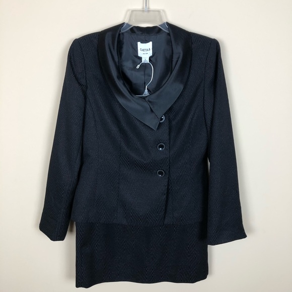 CHETTA B NEW YORK | Skirts | Vintage Cheeta B Black Metallic Skirt And ...